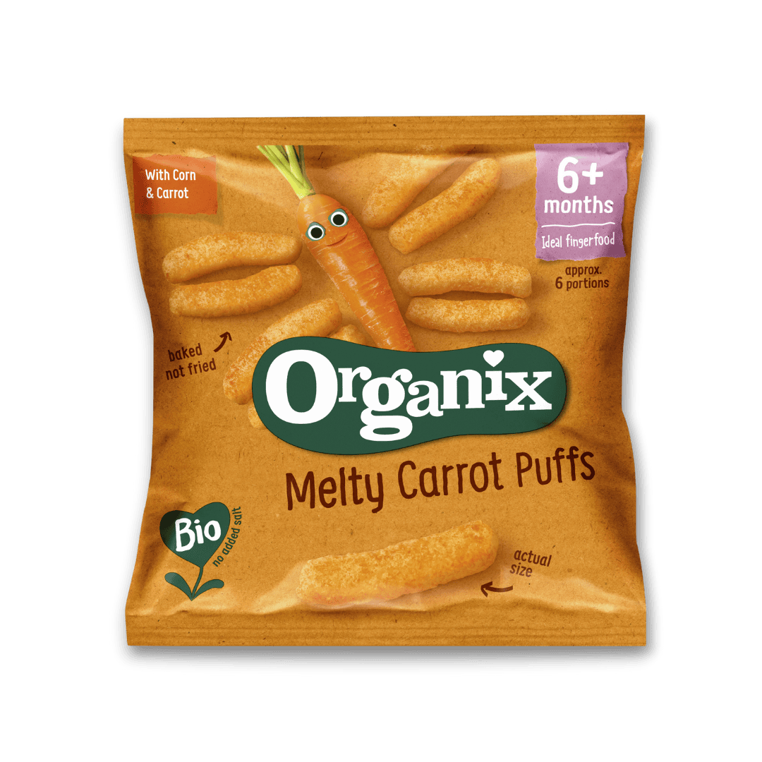 Organix maïs knabbels wortel 6+M | 100% Biologisch & lekker baby ...